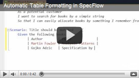 Automatic Table Formatting in SpecFlow - Gáspár Nagy on software